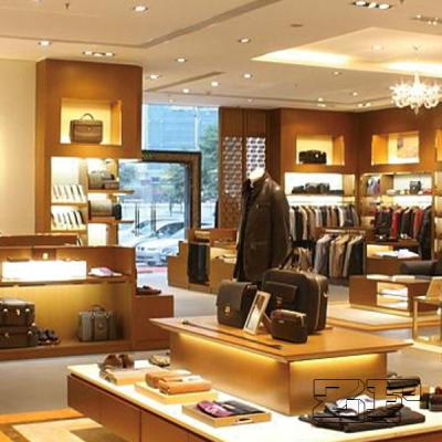 China Wooden display shelf for men's clothing store design for sale