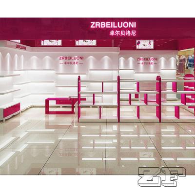 China Modern design wooden shoe store display shelves for sale