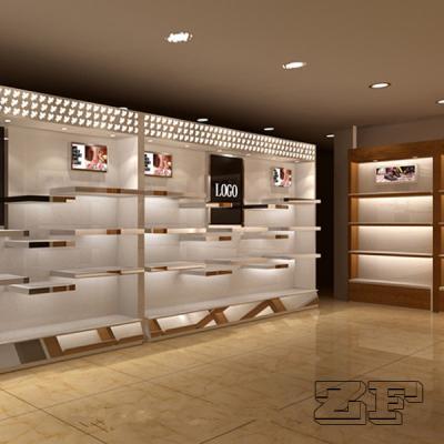 China Customized shoe store decoration/shoe store fixtures with logo for sale