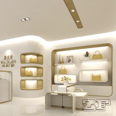 China Luxury Store Wooden Handbag Display Fixtures for sale