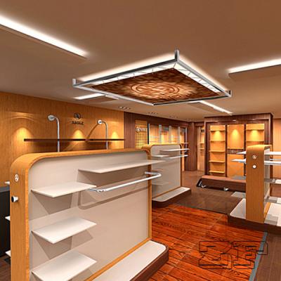 China Men Wooden Clothing Store Fixtures with island showcase for sale