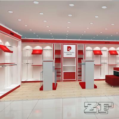 China wooden mall clothes display shelf/clothes racks shelf for sale