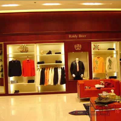 China wooden material men cloth shop furniture with clothes counters for sale