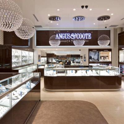 China Straight Jewelry display case with tempered glass top and front for sale