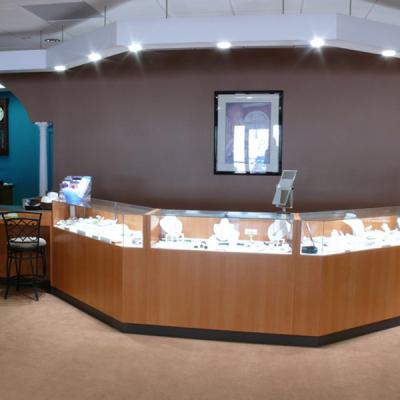 China Retail Shop Display Counter Cabinet with Glass for sale