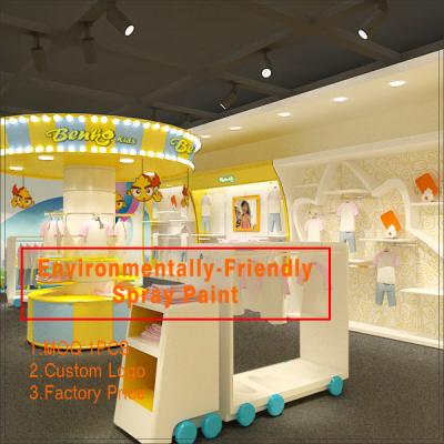 China Colorful baby clothes retail store interior and exterior design for sale