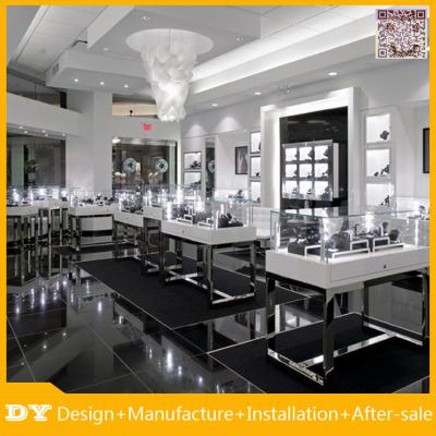 China Retail showcase cabinet furniture jewelry counter display units with led light for sale