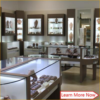 China Hot sale mdf showcase design glass jewellery display cabinet with lock for sale