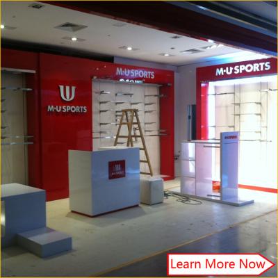 China Wholesale upscale wooden painting stainless steel retail used clothing shoe store fixtures for clothes store display for sale