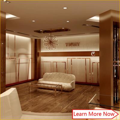 China Wholesale upscale stainless steel rack retail used garment retail store display with led spot lights for sale
