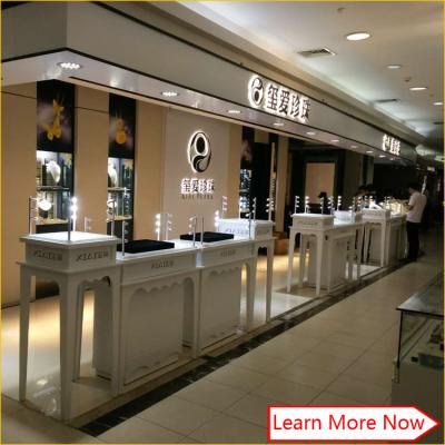 China Custom made shopping mall full-enclosed jewelry display kiosk,mall jewelry store equipment with top quality for sale