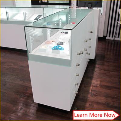 China Custom made white painting jewelry retail supplies/jewelry store fixtures displays for sale