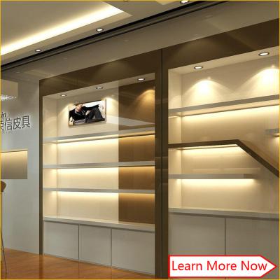 China High End MDF painting Shoe Display Shelves from showroom display for sale