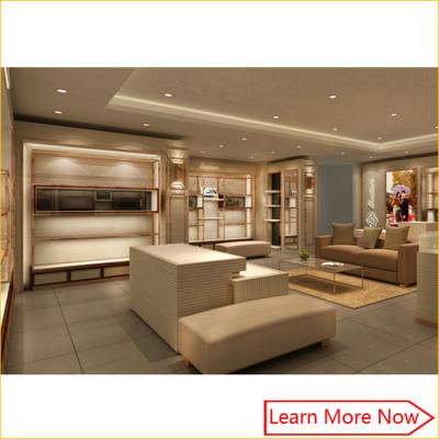 China Mdf  stainless steel Shoe display cabinet for shoes showroom design for sale