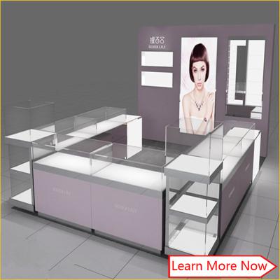 China Attractive jewellery display kiosk, jewellery shop furniture design, jewellery store interior design with led lights for sale