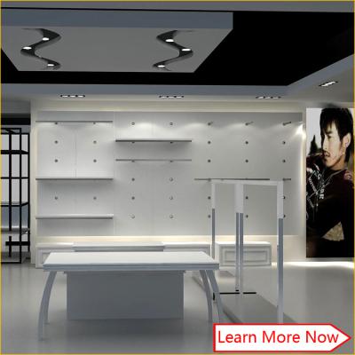 China Wood clothing modern store display showcase hanging furniture for sale