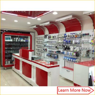 China Customized retail store glass mobile phone display cabinet for sale