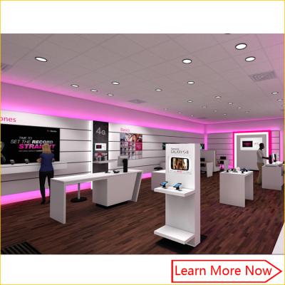 China Customized OEM fixture manufacture mobile phone shop interior design for sale