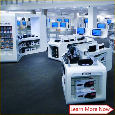 China mobile phone accessories display showcase cellphone shop racks counter furniture for sale