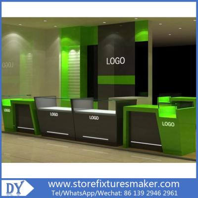 China Mobile Phone Shop Interior Design With Customized Logo Color Size for sale