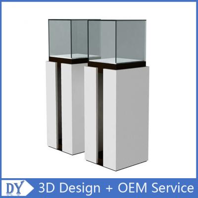China Popular Modern Wooden White Exhibition Display Plinths With competitive Prices for sale