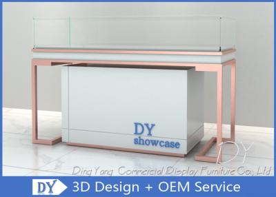 China Half S/S Frame Jewelry Glass Showcase / Jewelry Glass Display Case for sale