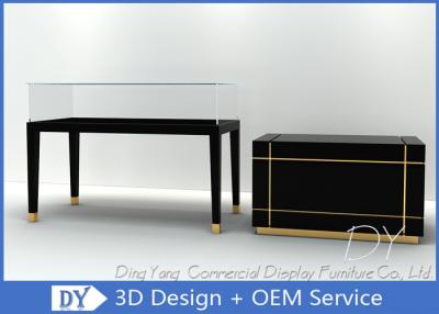 China Pre Assembly For Ships Wood Glass Jewelry Store Counter With Lights for sale