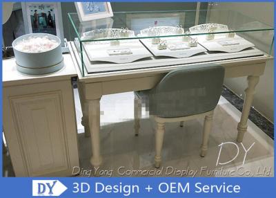 China European type Attractive Wood Glass Jewelry Display Cabinet For Store for sale