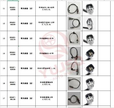 China OE 89467-0E190 Oxygen Sensor Compatible with TOYOTA Camry Highlander Avalon Universal Fitment O2 Sensor for sale