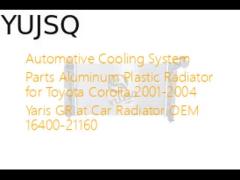 トヨタ コロラ 2001-2004 ヤリス GR OEM 16400-21160用のアルミプラスチックラジエーター