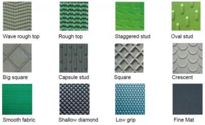 China Custom Width Conveyor Belts Replacement Wave Square Rough Top Pattern 2mm Thickness for sale
