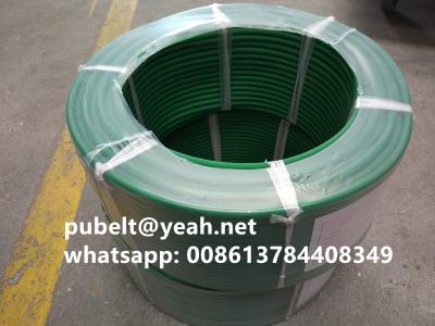 Cina cinghia del giro del poliuretano di colore verde 85A con resistenza allo strappo ad alta resistenza in vendita