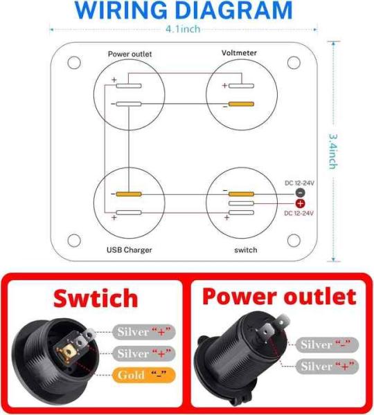 Quality Waterproof Dual QC3.0 36W Car Charger Adapter ABS PC Voltage Display Switch for sale