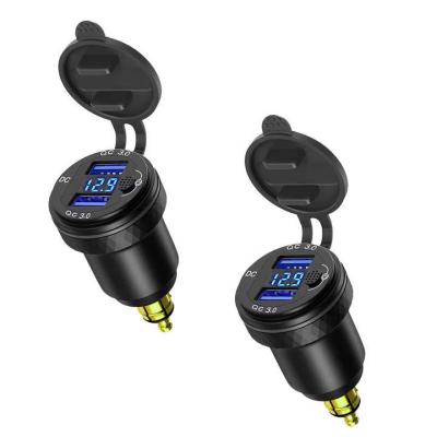 Cina Caricatore USB per moto impermeabile in alluminio QC3.0 da 36W, 12-24V, resistente in vendita