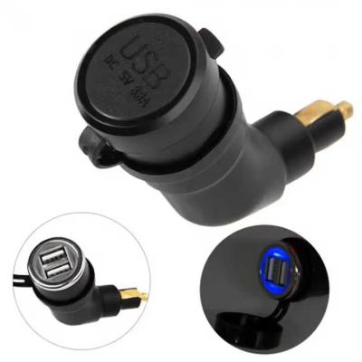 Cina Caricatore USB doppio per moto da 16 Watt 5V 3.3A, impermeabile e antipolvere in vendita