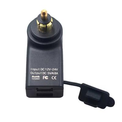 Cina 24W DC 5V/4.8A Dual USB QC Motorcycle Usb Adapter Bike Usb Mobile Charger in vendita