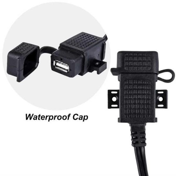 Quality SAE 10W Motorcycle USB Charger Waterproof Dustproof Extendable Cable Power for sale