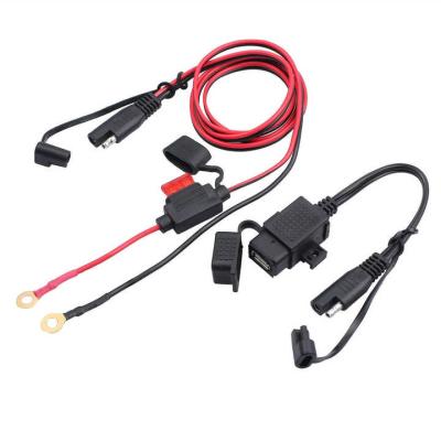 Cina Caricatore USB per moto SAE 10W, impermeabile, antipolvere, cavo estensibile in vendita