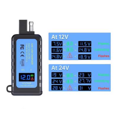 Cina Caricabatterie per moto Iphone Dual USB SAE QC3.0 da 36W con interruttore 12-24V in vendita