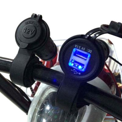 Cina Caricatore USB per telefono da moto doppio 15W 3.1A impermeabile e antipolvere in vendita