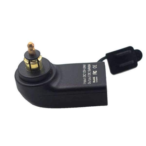 Quality Double QC2.0 Motorcycle Usb Fast Charger 5V/2.4A ABS PC 12-24V Voltage for sale