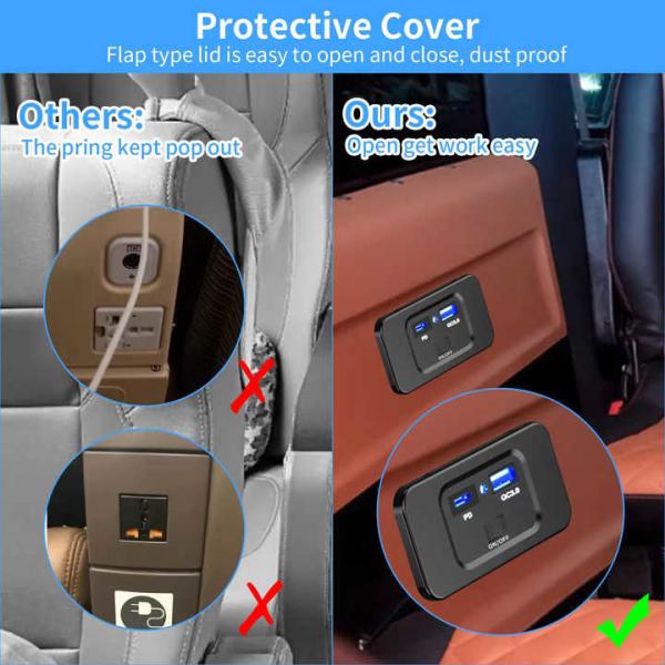 Quality 54W QC3.0+PD RV USB Charger 2 Ports 12 Volt USB Charger For Caravan for sale
