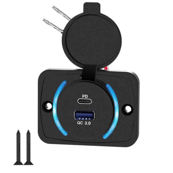 Quality DC 12V 24V 48W Caravan Usb Charger Bus USB Charger Surface Mount for sale