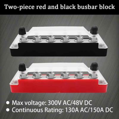 China Rot Schwarz 300V 48V 130A 150A Stromverteilungsbus mit M6-Terminal zu verkaufen