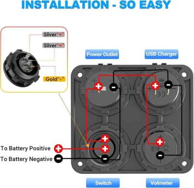 China Wasserdichtes Dual PD QC3.0 90W Auto-Telefonladegerät Spannungsschalter zu verkaufen