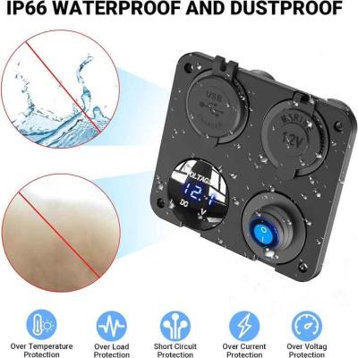 China Wasserdichtes Dual PD QC3.0 90W Auto-Telefonladegerät Spannungsschalter zu verkaufen
