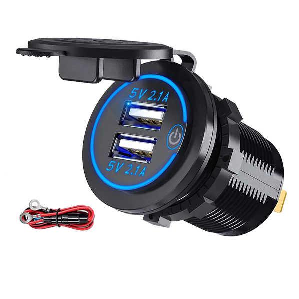 Quality Trendy Dual USB QC3.0 Car Phone Charger 5V 2.1A 12-24V With Safety Protection for sale