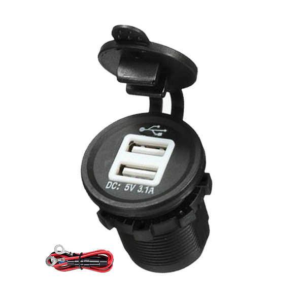 Quality 2V 3.1A Compact Round Car Charger Car USB Power Outlet For IPhone16 for sale