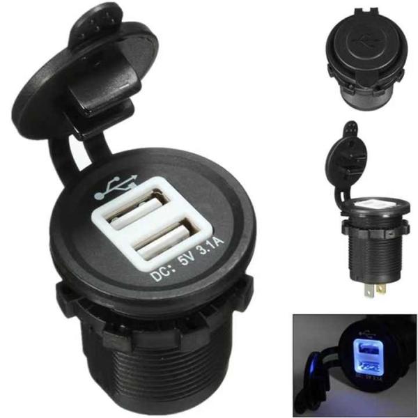 Quality 2V 3.1A Compact Round Car Charger Car USB Power Outlet For IPhone16 for sale