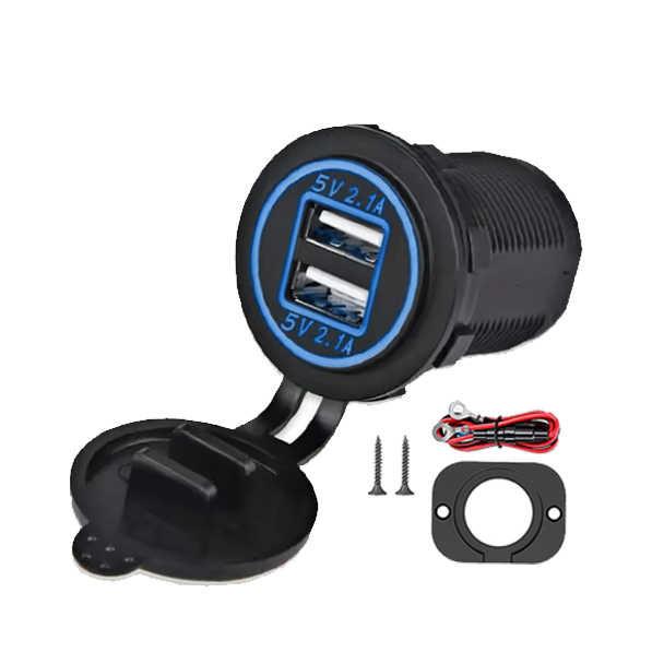 Quality Compact 5V 2.1A Dual Port USB Car Charger Universal Car Charger User Friendly for sale